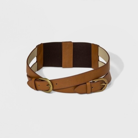 a new day | Accessories | Womens Double Crossed Straps Stretch Belt 725 ...